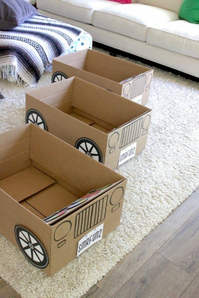 cardboard cars | Keep Toddlers Busy