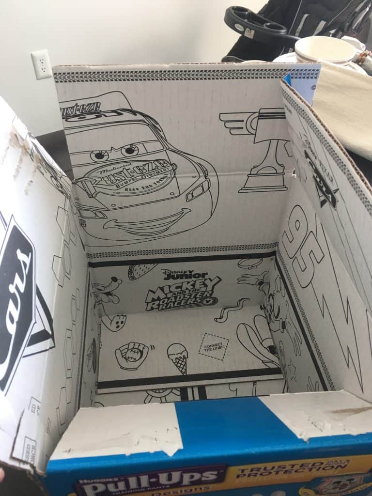 Arts and Crafts for Toddlers: Pull-up Box Painting