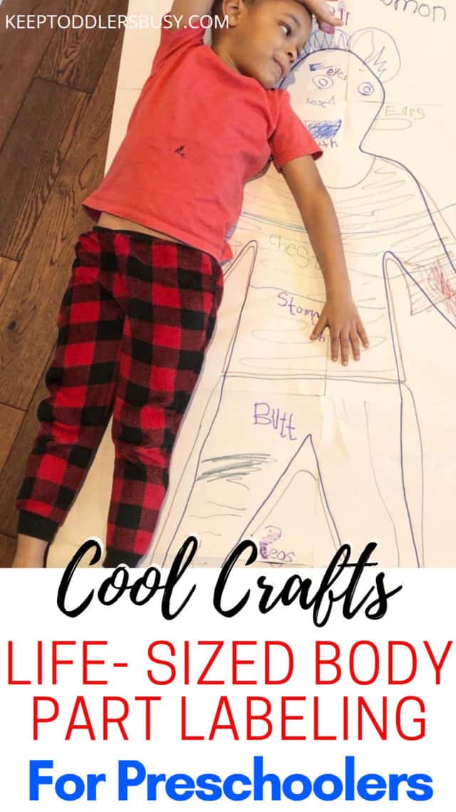 Cool Crafts Kids Will Love: Life-Sized Body Part Labeling