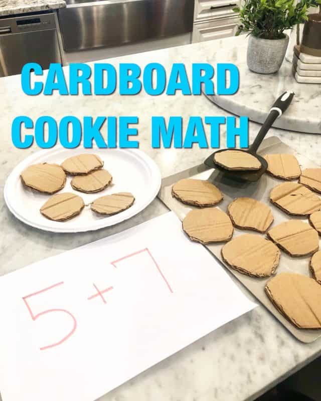 Preschool Math Games: Cardboard Cookie Math!