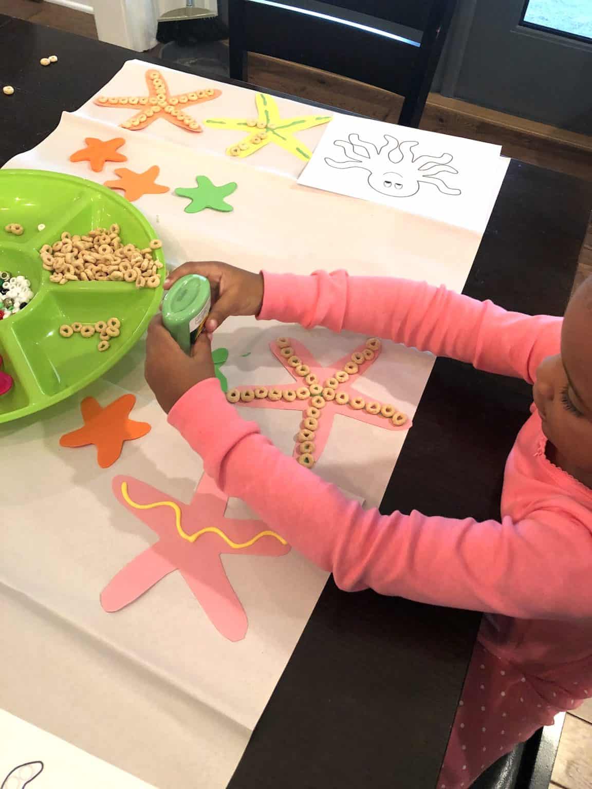 fine motor sea animals gluing | Keep Toddlers Busy