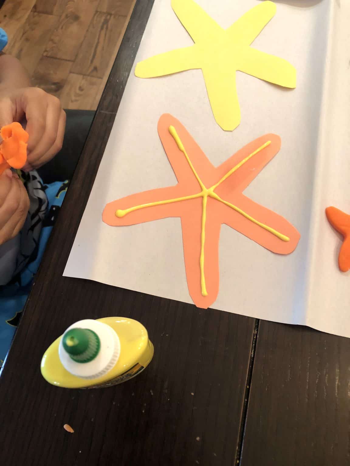 Toddler Fine Motor Skills Activities: Star Fish Decorating
