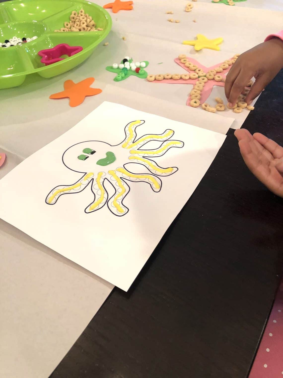 Toddler Fine Motor Skills Activities: Star Fish Decorating