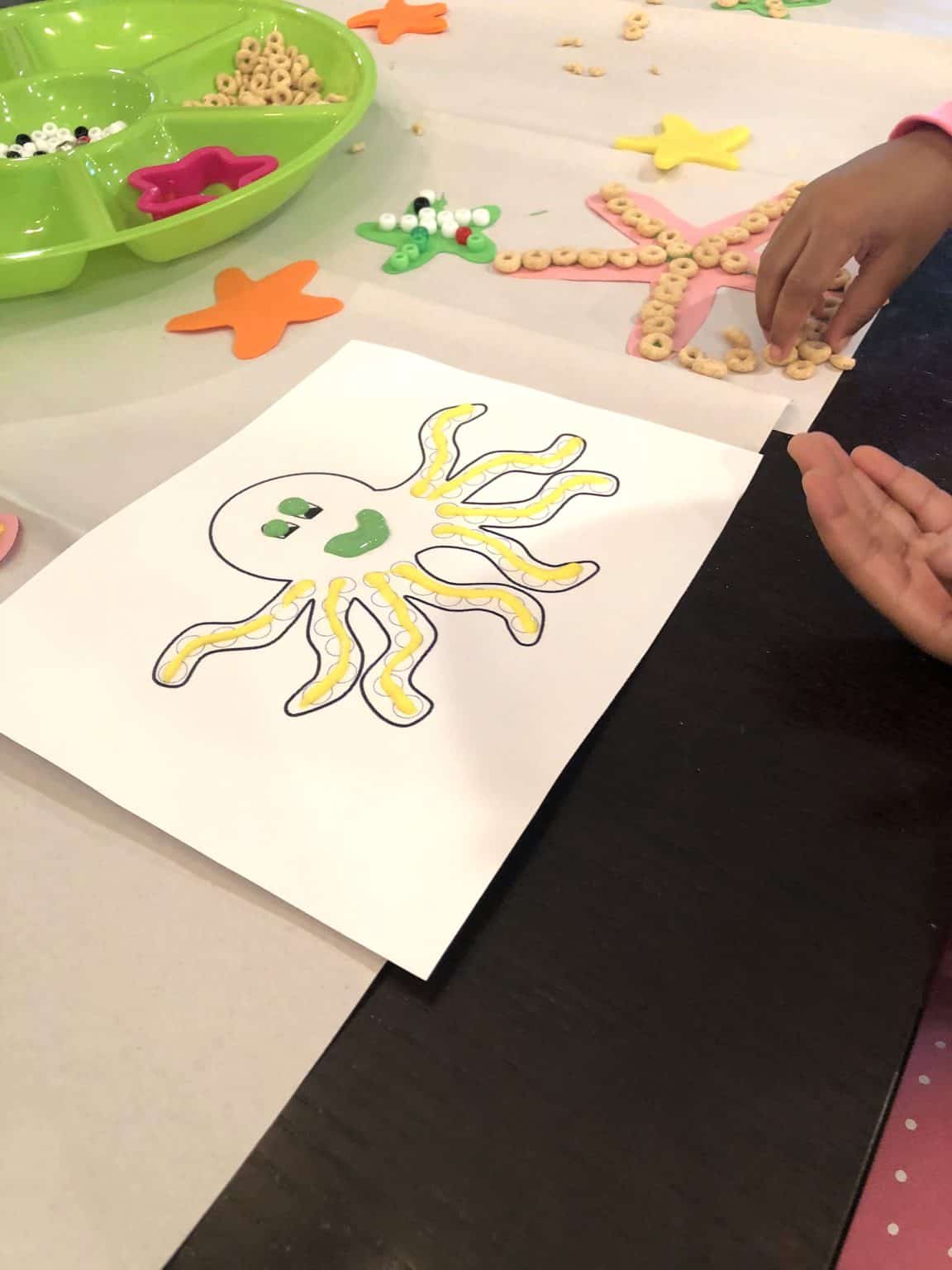 Toddler Fine Motor Skills Activities: Star Fish Decorating