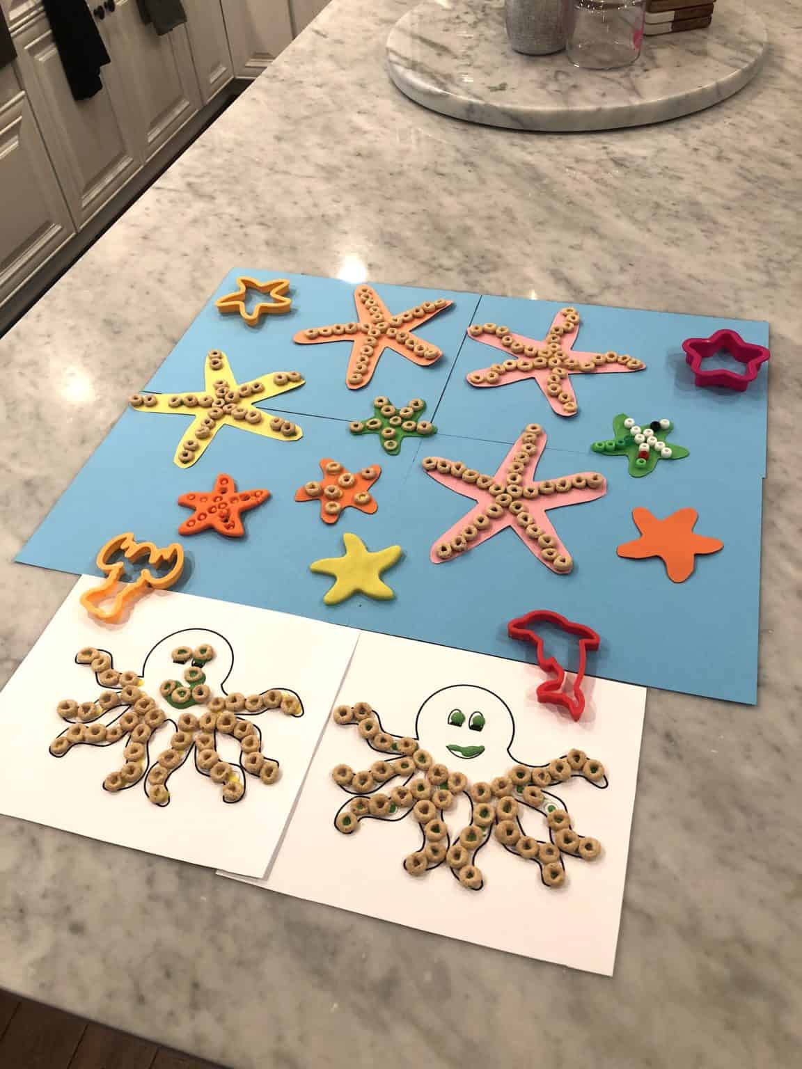 Toddler Fine Motor Skills Activities: Star Fish Decorating