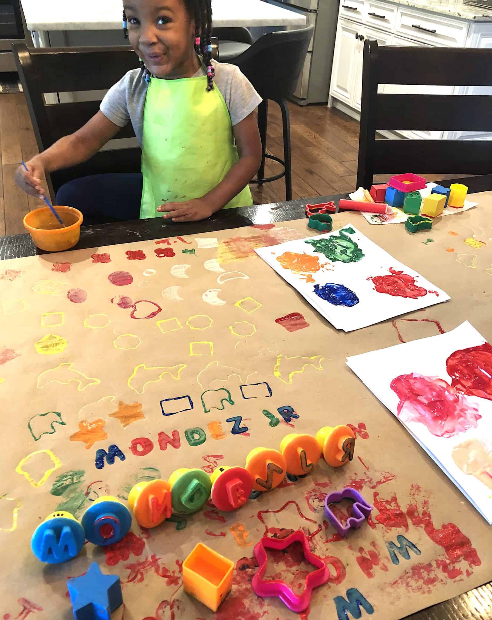Easy Preschool Shape Activity Shape Stamping