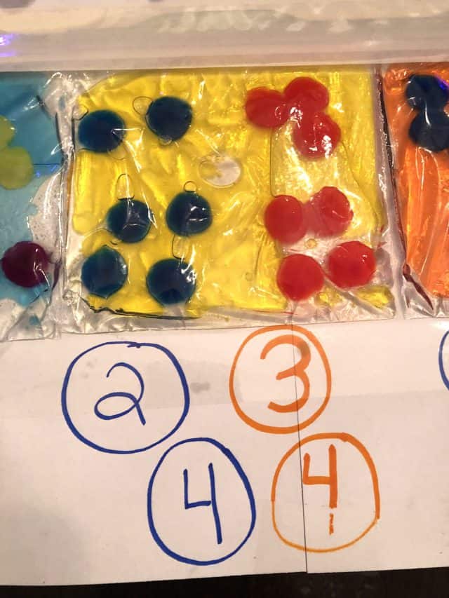 Sensory Activities Toddlers Will Love: Sensory Bag Counting