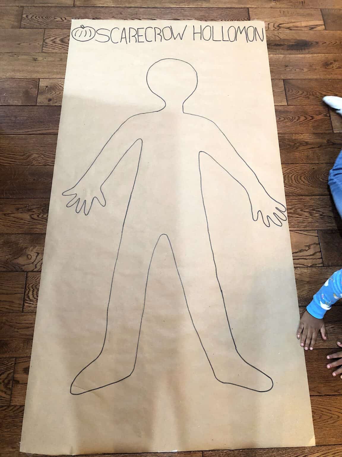 Fall Crafts For Kids: Life-Sized Scarecrow Painting!