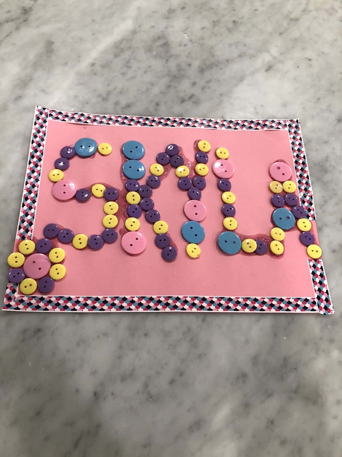 Easy Button Craft Ideas For Kids: Name Recognition