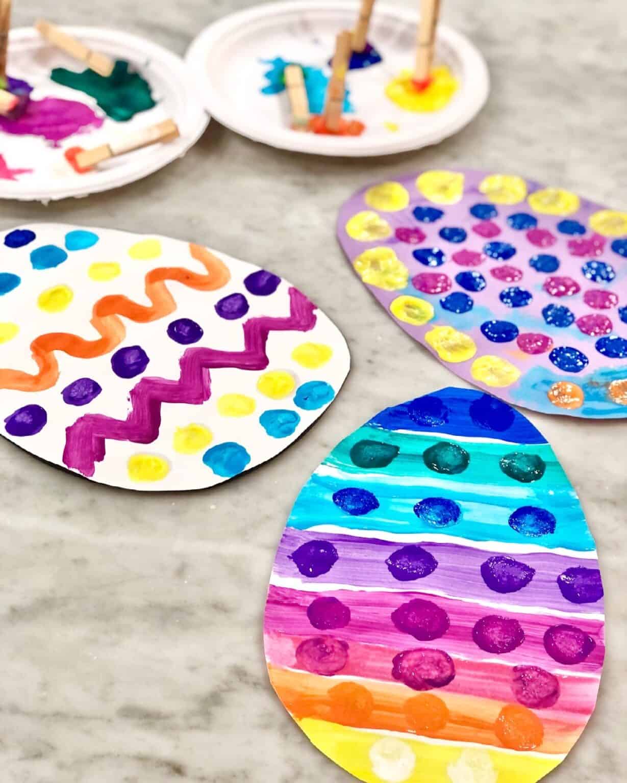 Easy Easter Crafts For Preschoolers: Play Dough Eggs