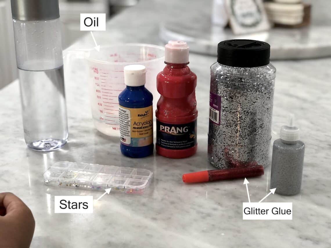 How To Make An Easy No-Dye Galaxy Sensory Bottle For Kids
