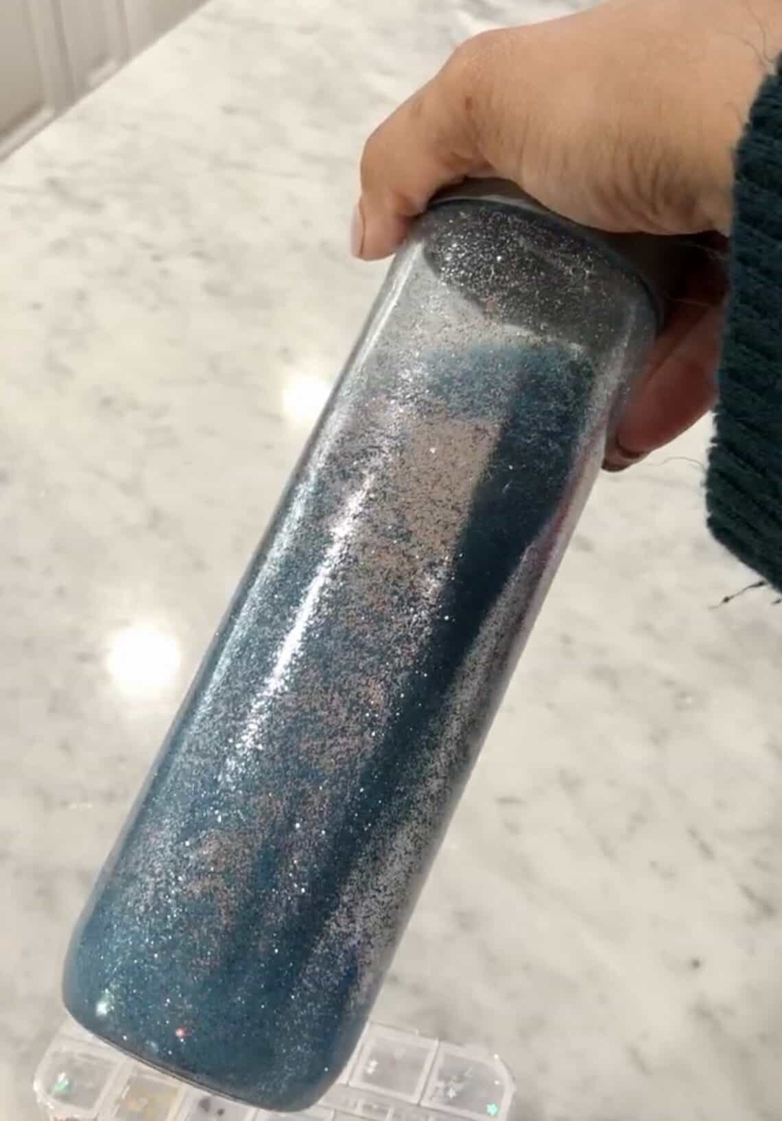How To Make An Easy No-Dye Galaxy Sensory Bottle For Kids