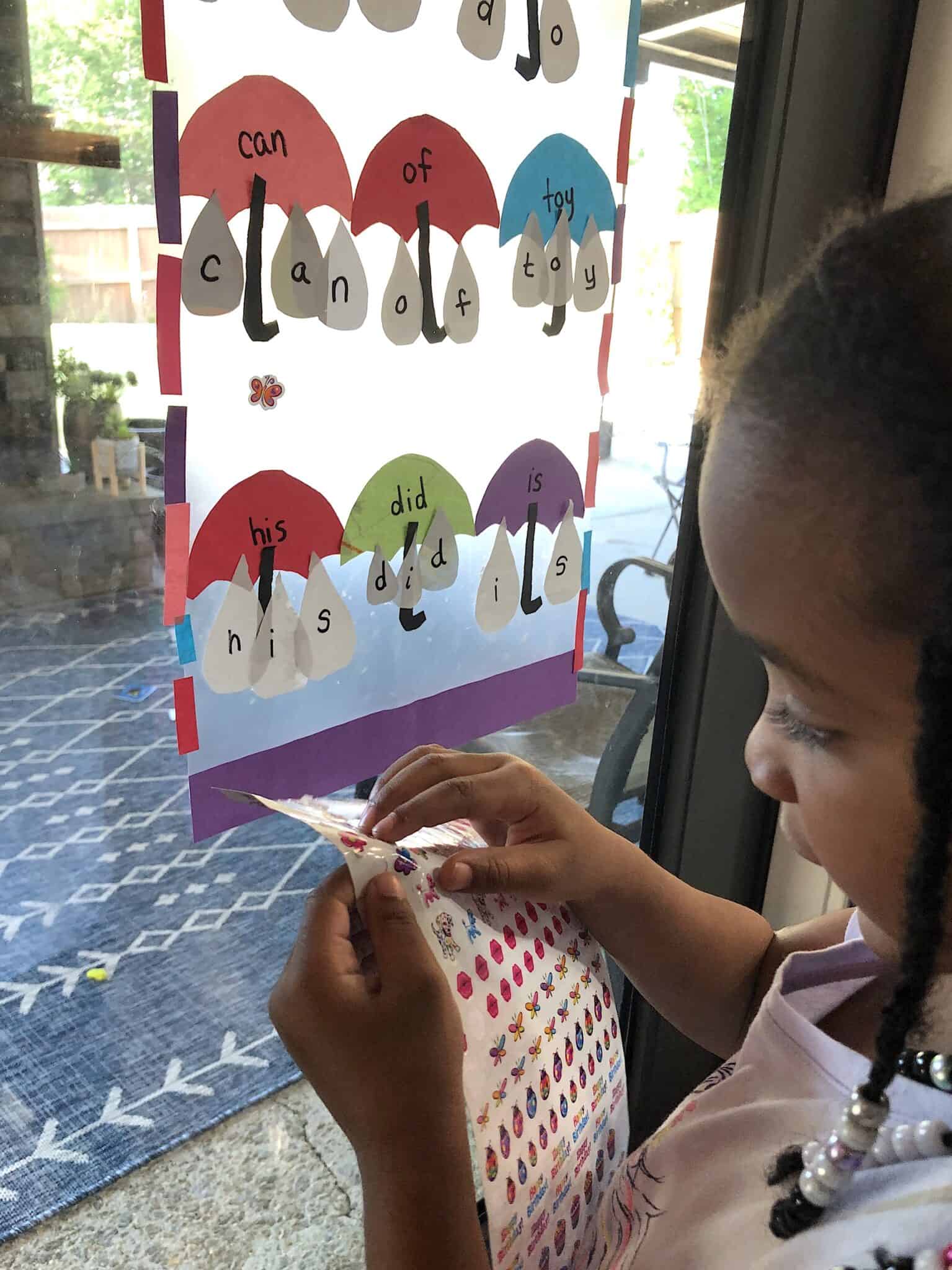 The Best April Showers Preschool Sight Word Activity