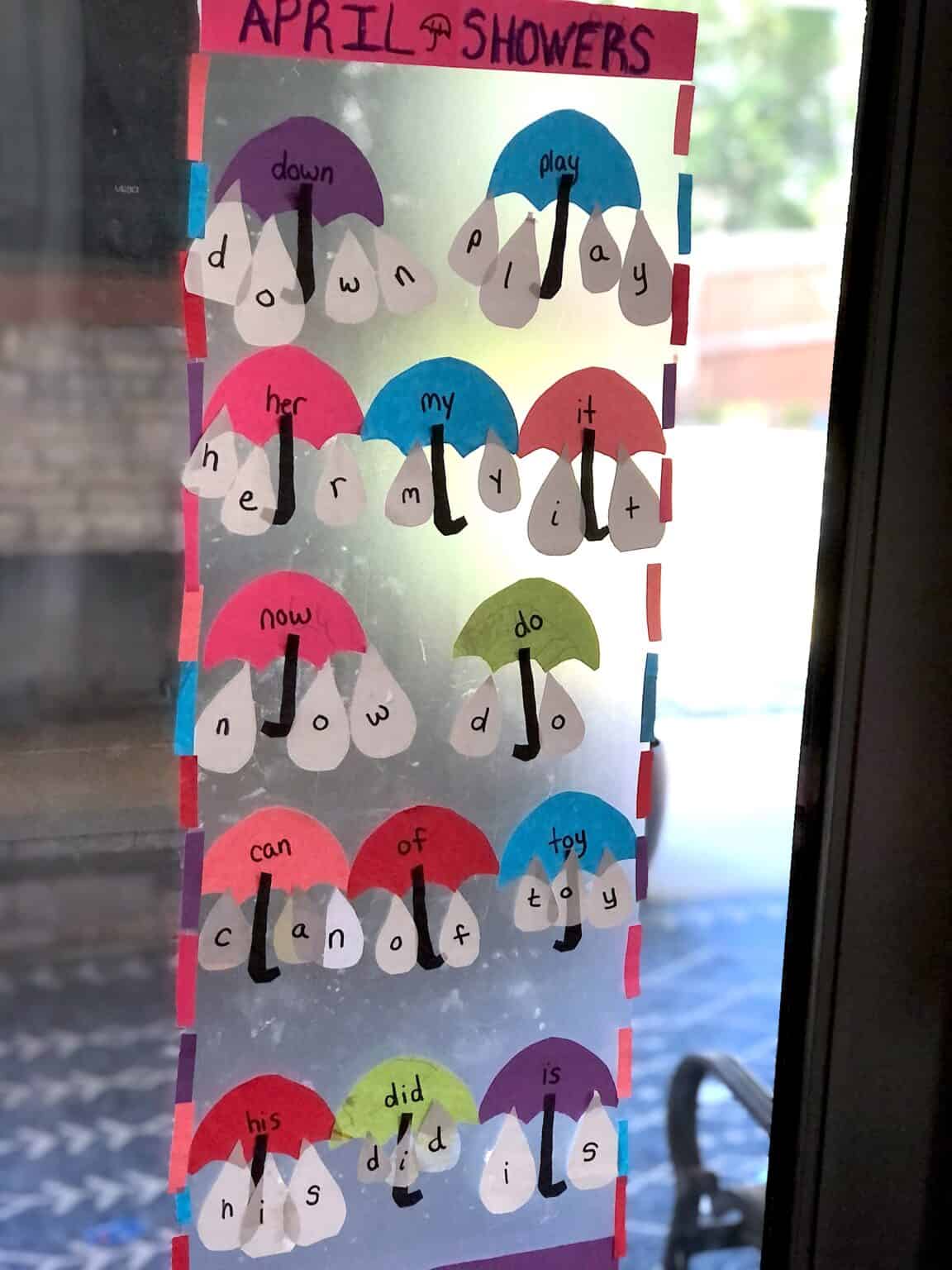 The Best April Showers Preschool Sight Word Activity