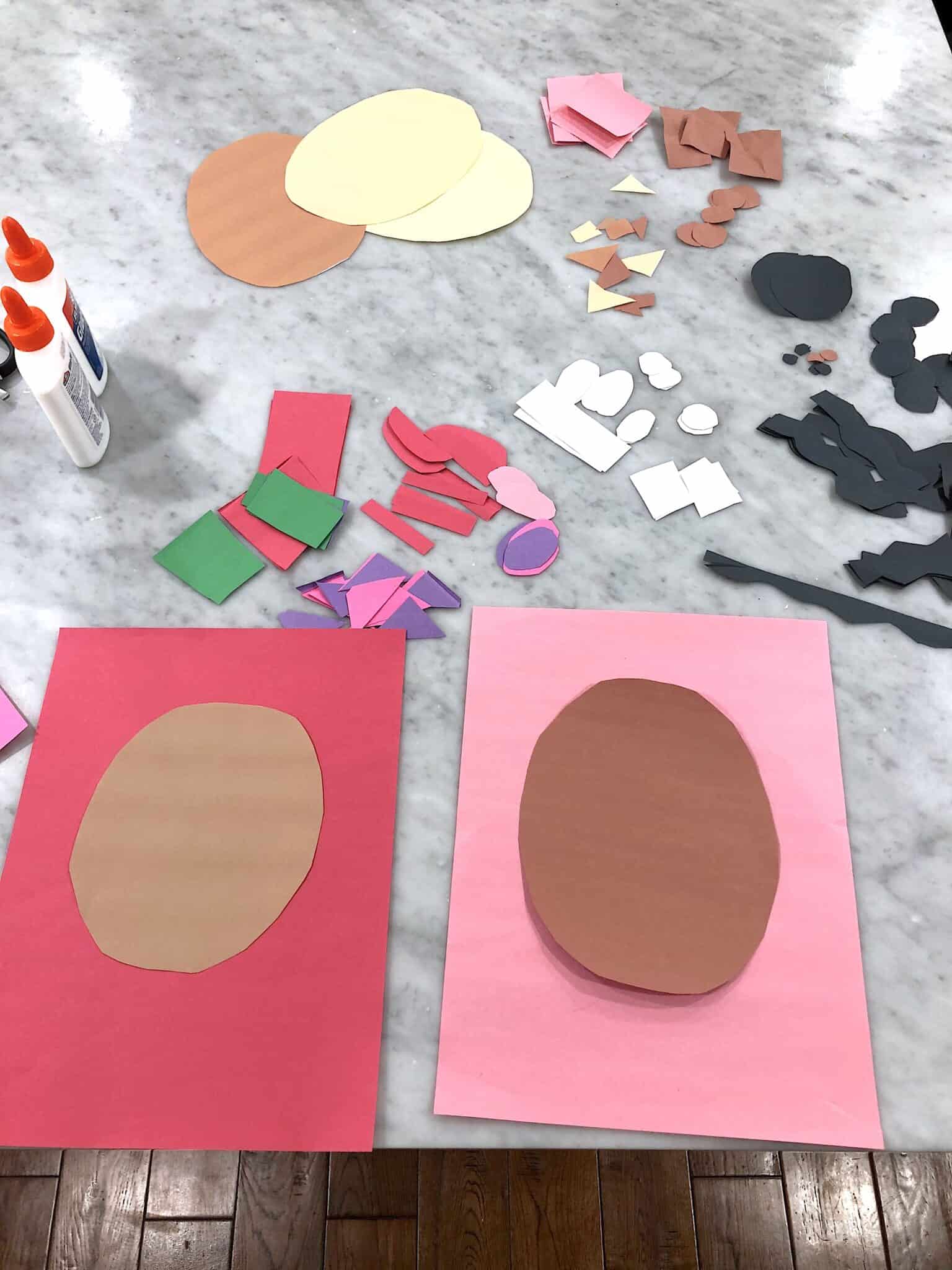 Fun & Easy Preschool Portrait Activity: Shape Self Portraits