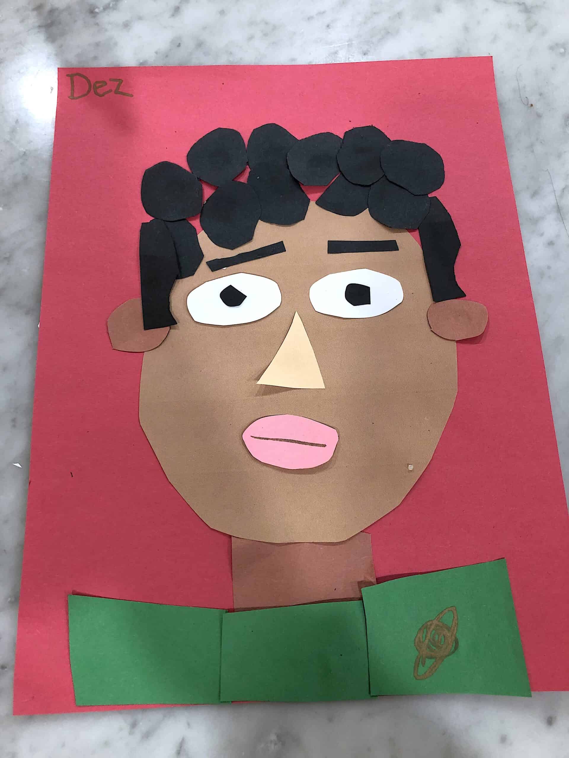 Preschool portrait shape activity Keep Toddlers Busy